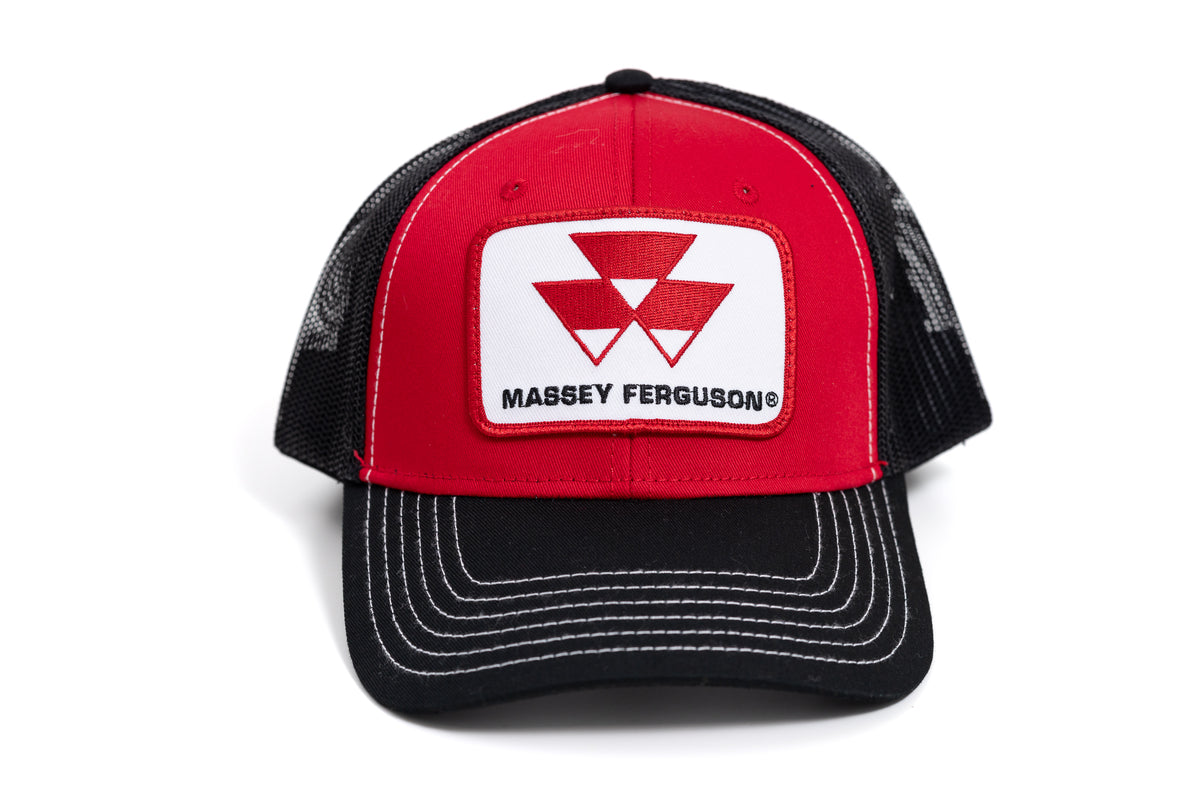 Massey Ferguson Logo Hat, Red with Black Brim and Black Mesh – J&D ...