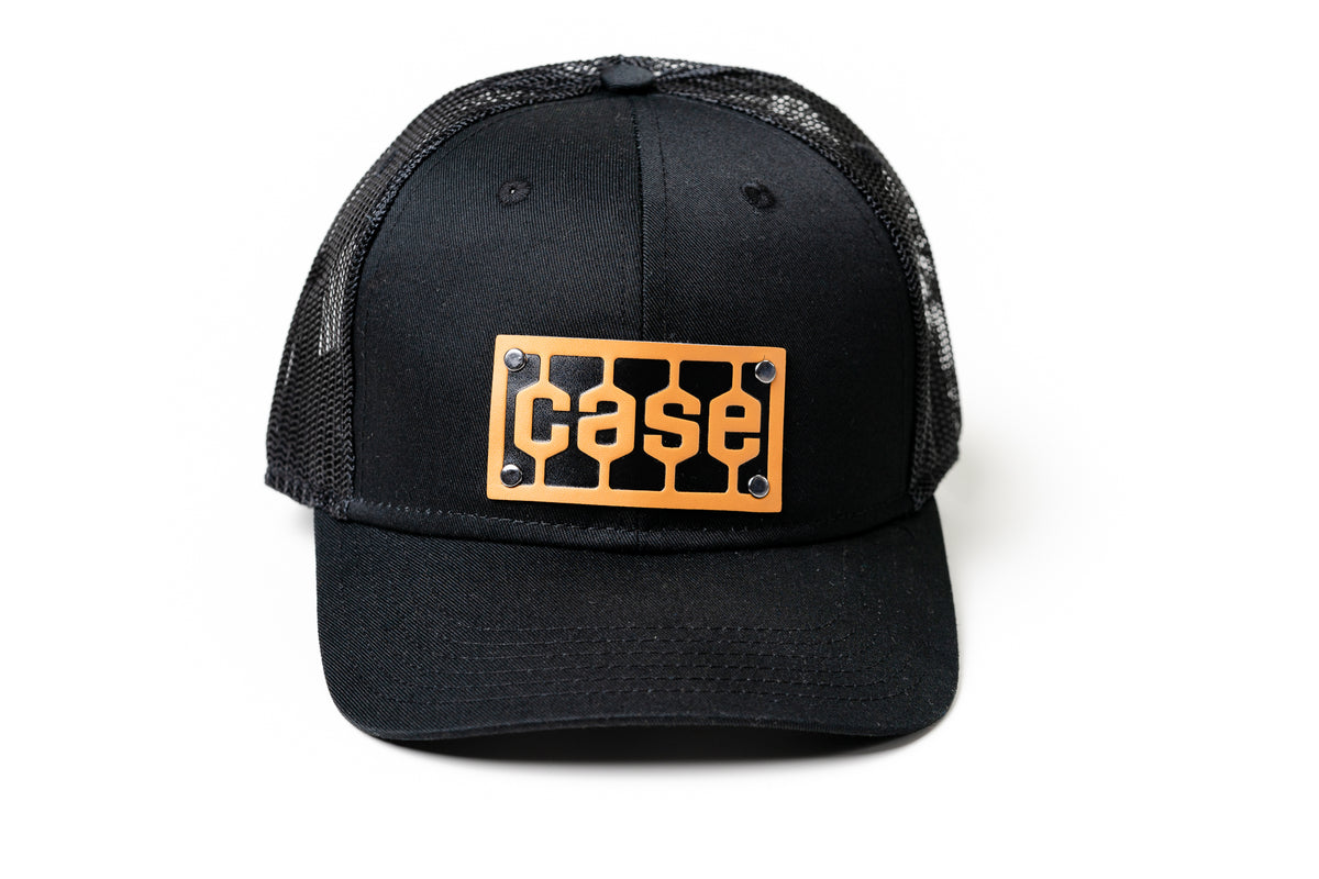 Case Tread Logo Leather Emblem Hat, Black Mesh – J&D Productions, Inc.