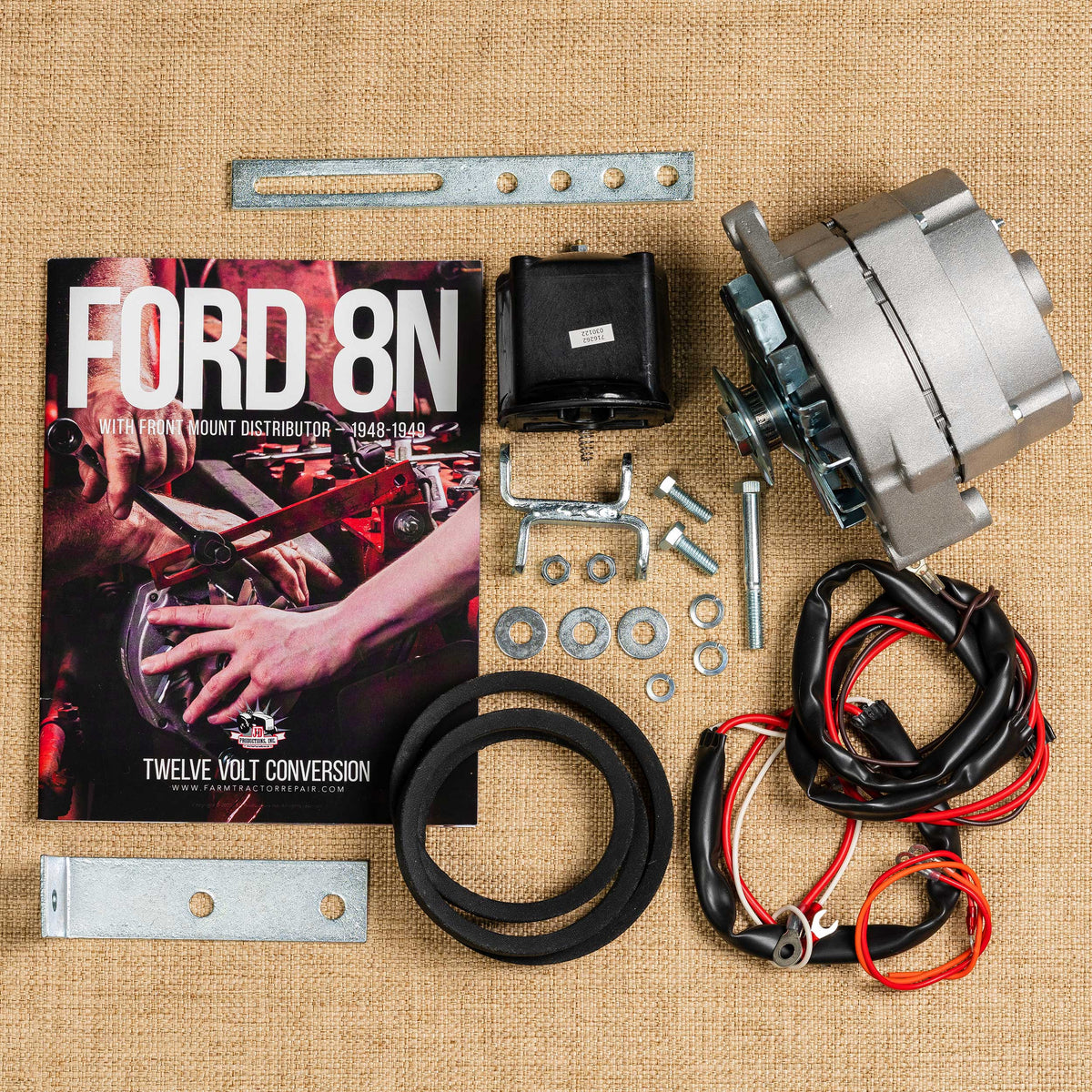 Basic Twelve Volt Conversion Kit for Ford 8N with Front Mount Distribu ...