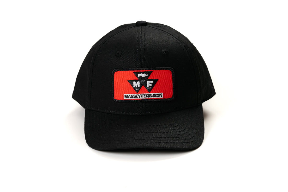 Youth Size Massey Ferguson Logo Hat, Solid Black Hat with Red Massey F ...